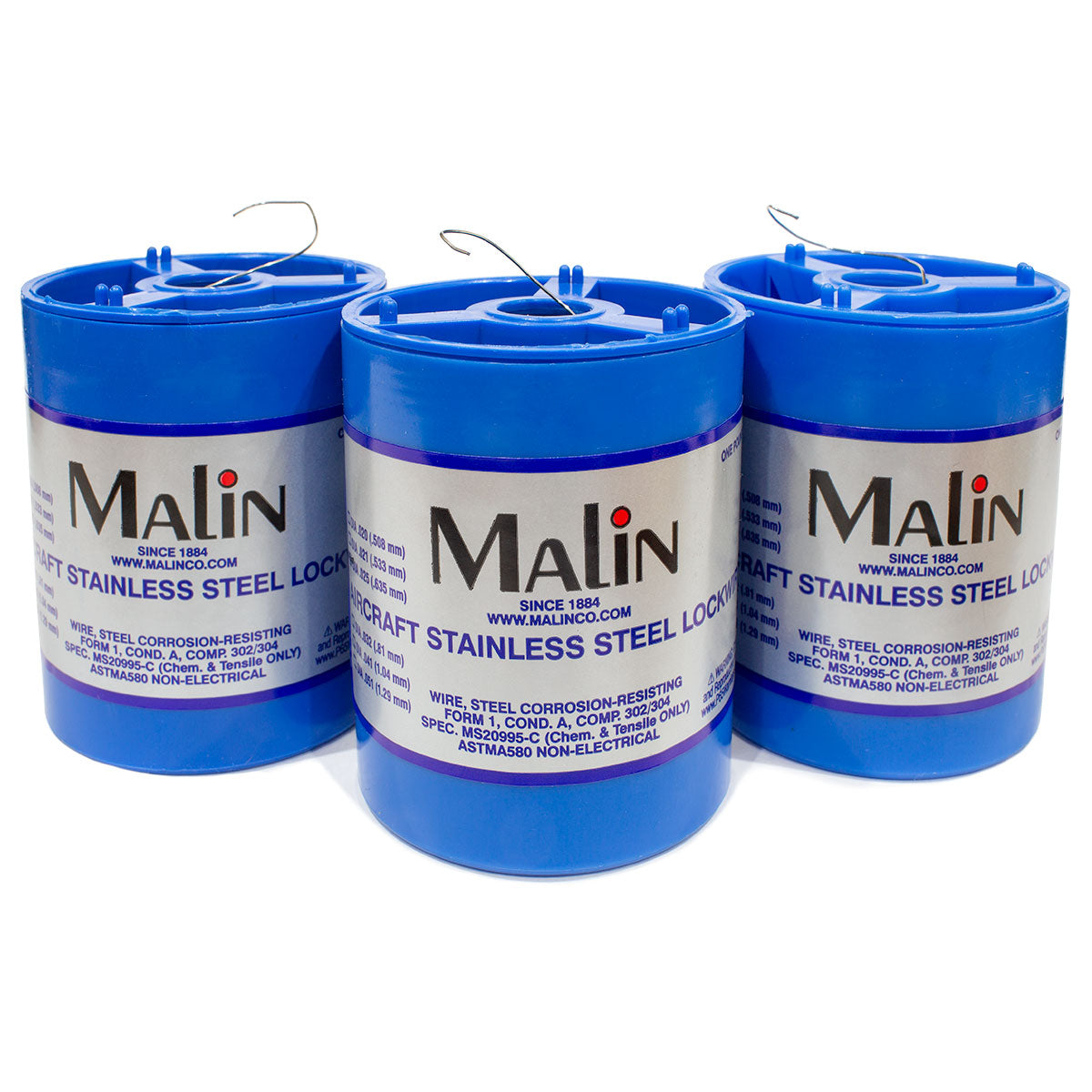 Malin Lockwire Stainless Steel Safety Wire - 1 lb Spool (Multiple Size ...