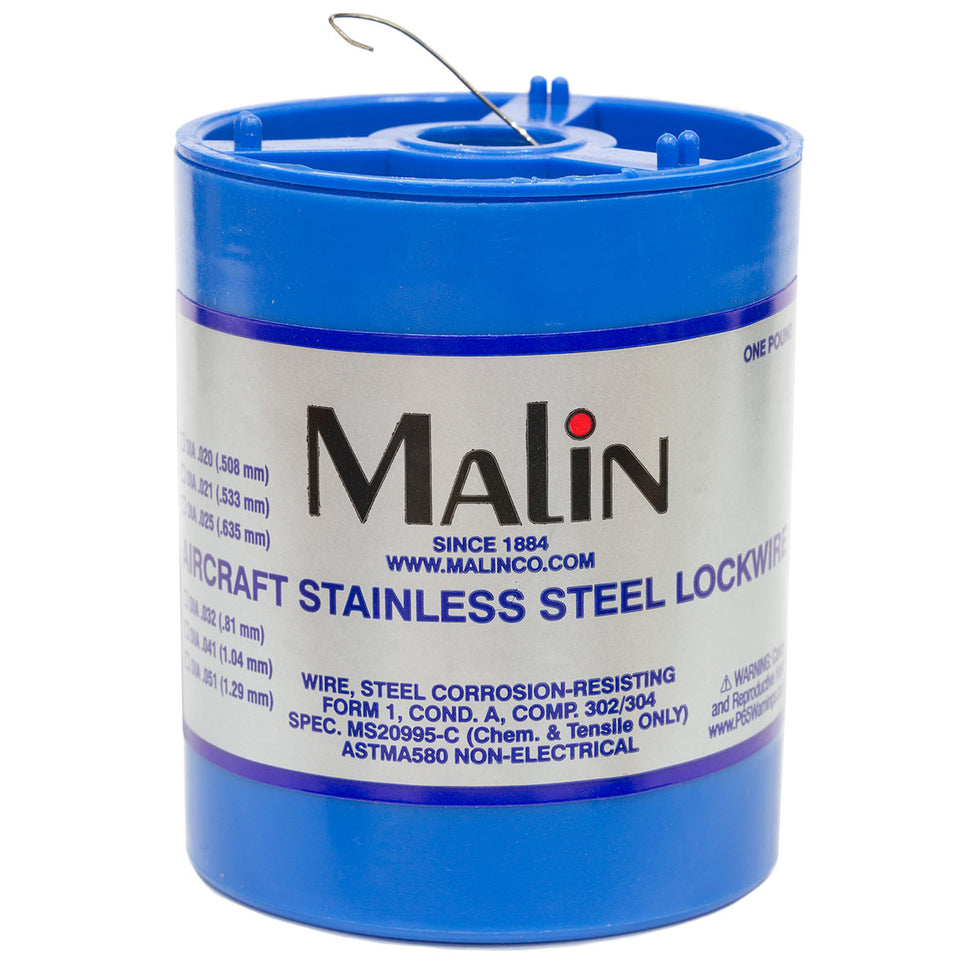 Malin Lockwire Stainless Steel Safety Wire - 1 lb Spool (Multiple Size ...