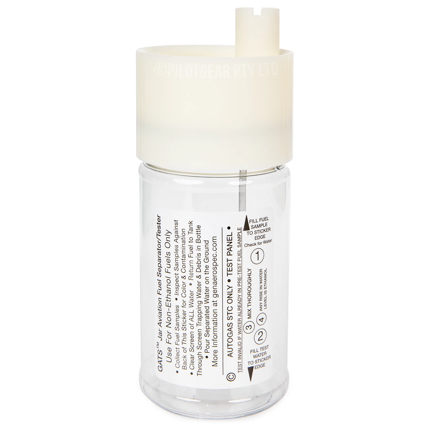 GATS Jar Aircraft Fuel Tester - Available in 12oz & 16oz – Pilot Gear