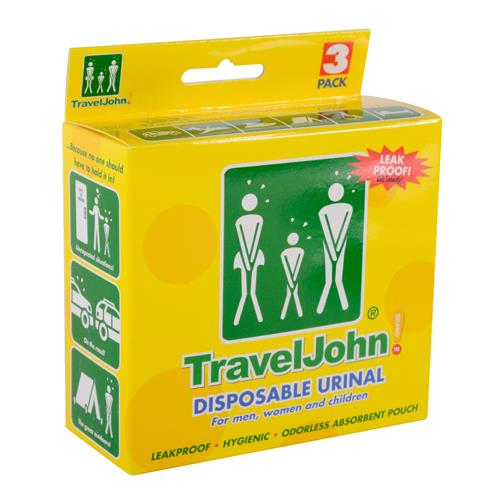 TravelJohn Resealable Disposable Urinal 3 Pack – Pilot Gear