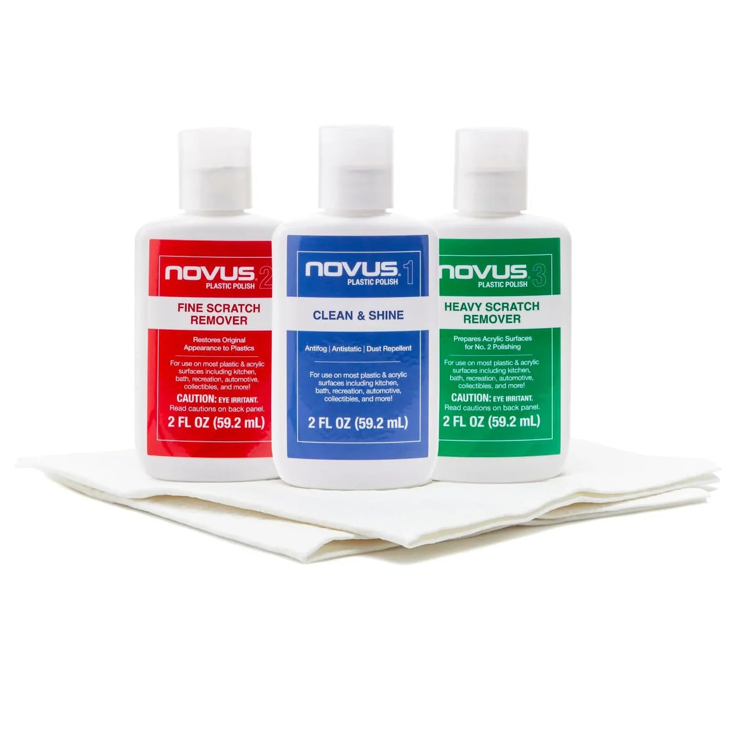 NOVUS Plastic Polish Restoration Kit – 1, 2, 3 (59.2mL / 2oz) Bottles ...